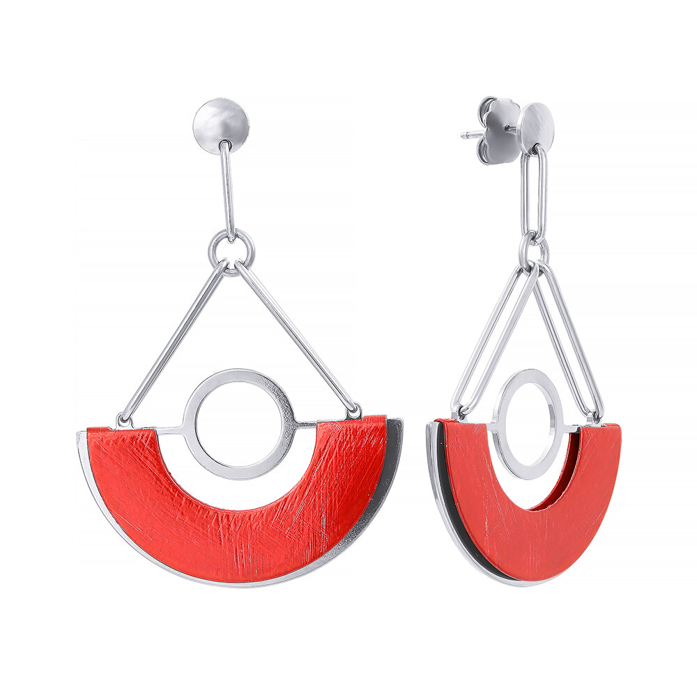 Серьги ELEMENT47, серебро, 925 проба, эмаль