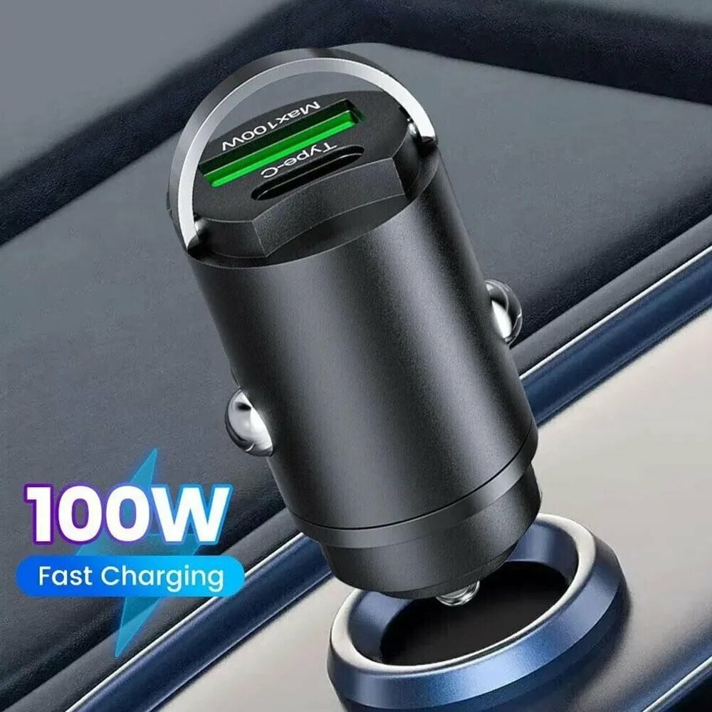 Металлическое кольцо PD30W, невидимое зарядное устройство для автомобиля, супербыстрая зарядка 100W