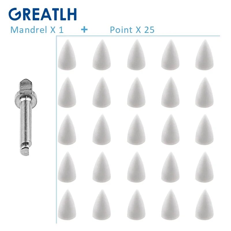 Набор полировочных головок GREATLH 25point 1mandrel
