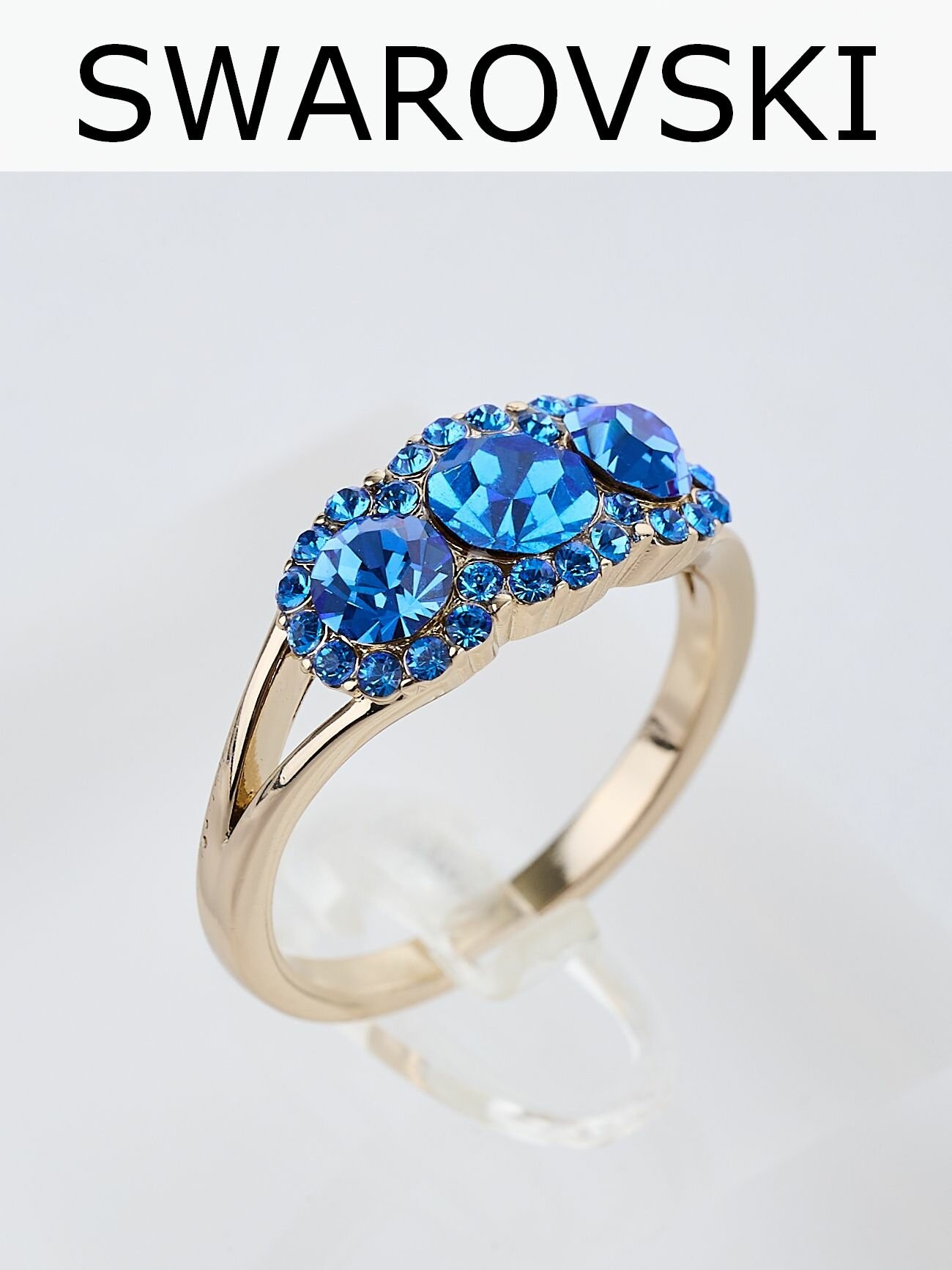 Кольцо, кристаллы Swarovski, кристалл