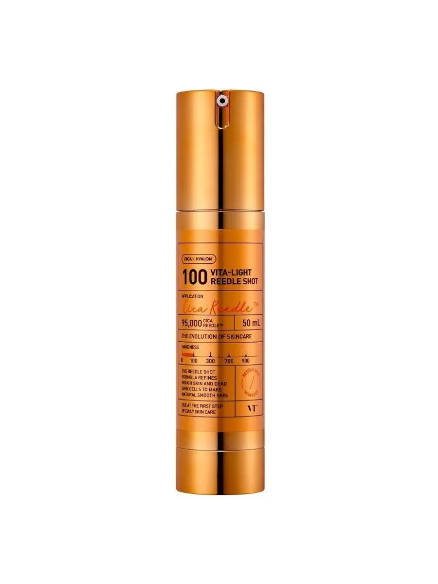 Сыворотка VT Cosmetics Vita-Light Reedle Shot 100, Бустер-сыворотка с микроиглами и витамином C, 50 мл
