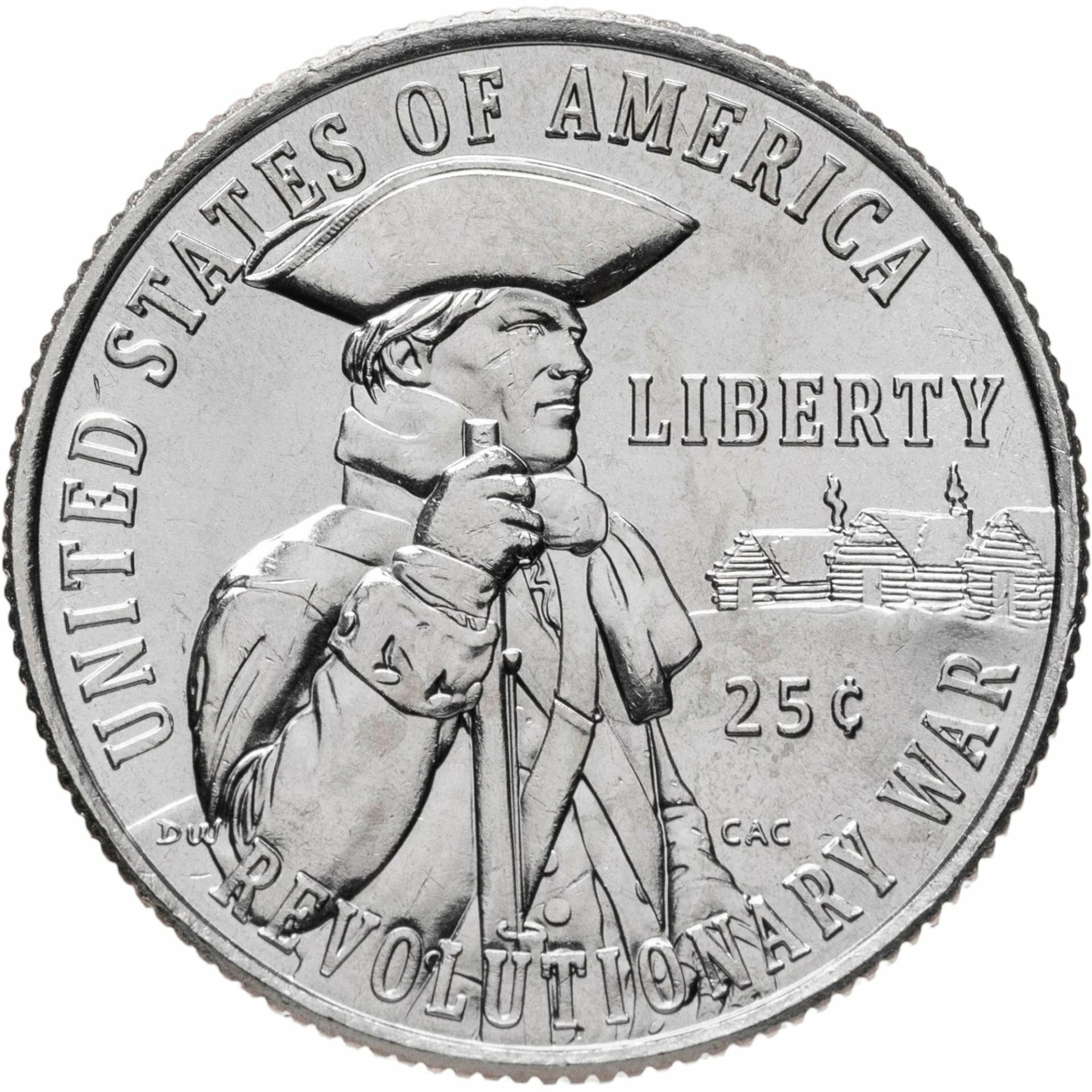 США 1/4 доллара 25 центов, квотер 2026 D "250 лет независимости США Война за независимость", знак монетного двора: "D" - Денвер, Мельхиор медь-никель