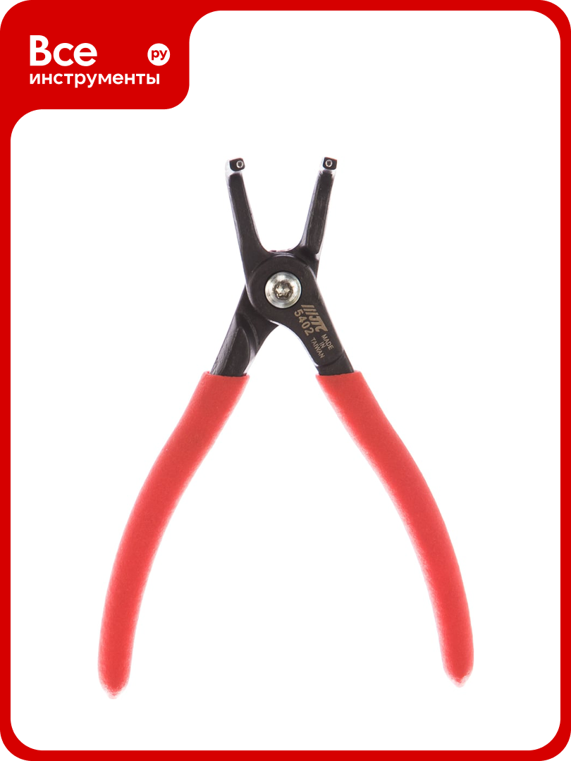 Съемник внутренних стопорных колец зажимной изогнутый длина 180мм JTC -5402 932858