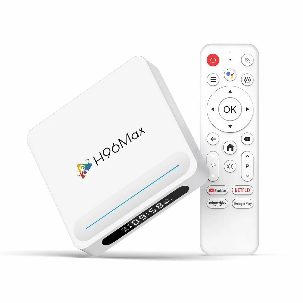 Караоке-система 8K Ultra HD приставка для телевизора H96 Max H618 Plus Android 14.0 4GB+32GB ATV Box Quad-Core WiFi6 2.4G/5.8Ghz BT5.4