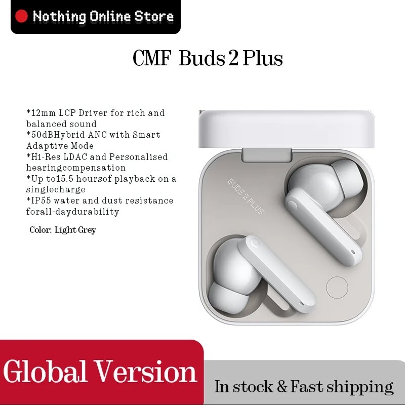 Nothing CMF Buds 2 Plus внутриканальные беспроводные наушники Белый, Light grey
