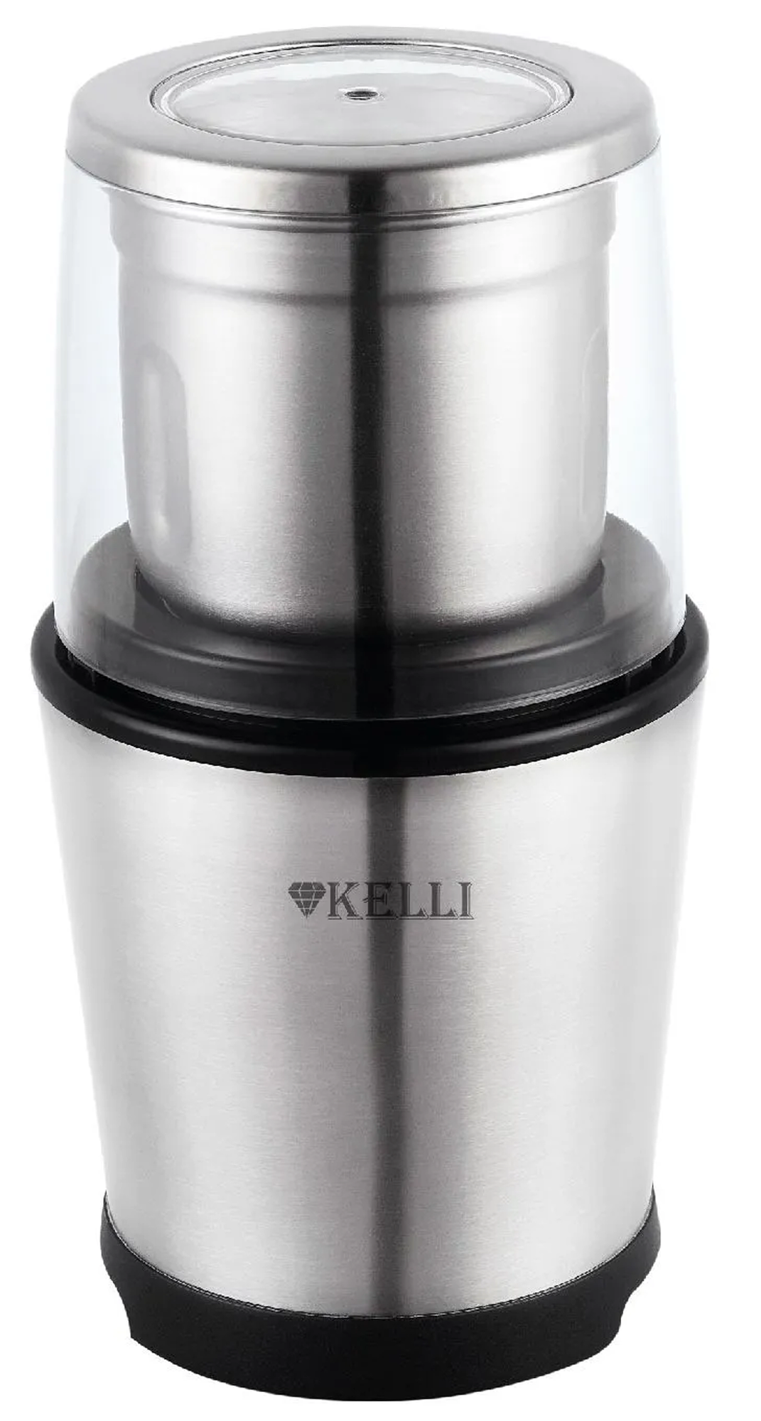 Кофемолка KELLI KL-5135, 600 Вт, серебристая, нержавеющая сталь