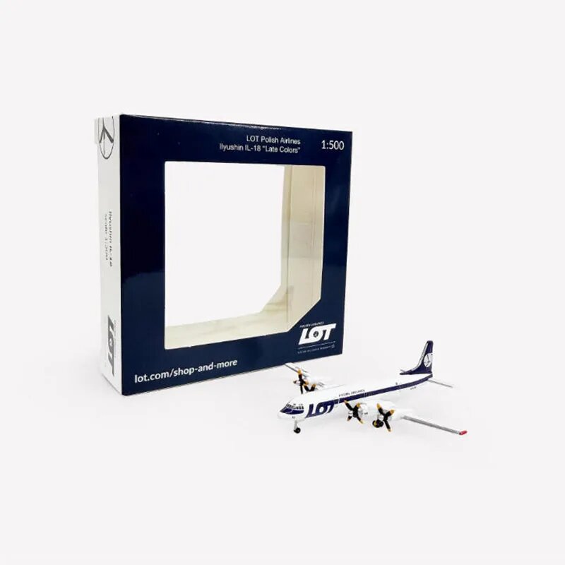 Модель самолета Herpa Diecast LOT Polish Airlines IL-18 1:500