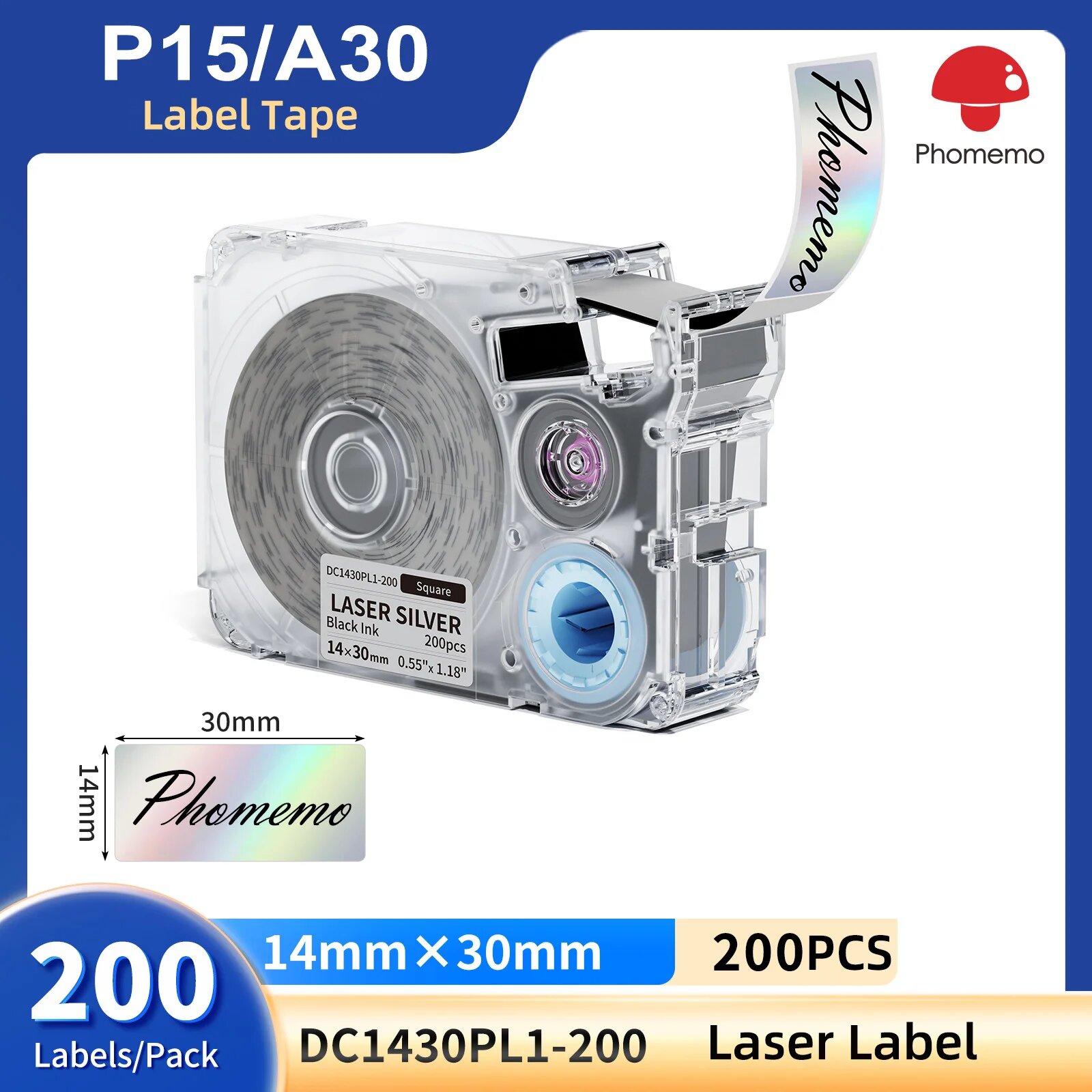 Лента для этикеток Phomemo P15/A30 14x30 мм, 200 шт, Laser label