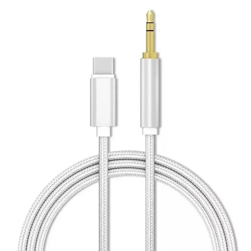Кабель USB Type-C на 3.5 мм AUX Silvery