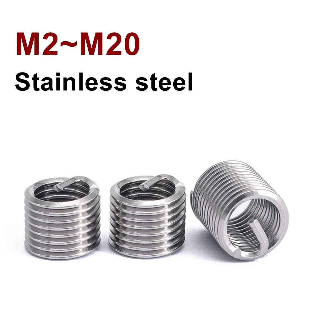 Резьбовые вставки M6x1.0x из нержавеющей стали, 50шт, 1.5D