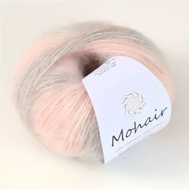 Мохерная пряжа Розовый, 25г, Цвет: 12
