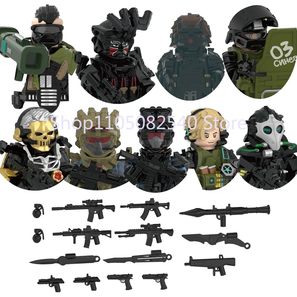 Солдаты-снайперы, набор фигурок, 9PCS-WQ