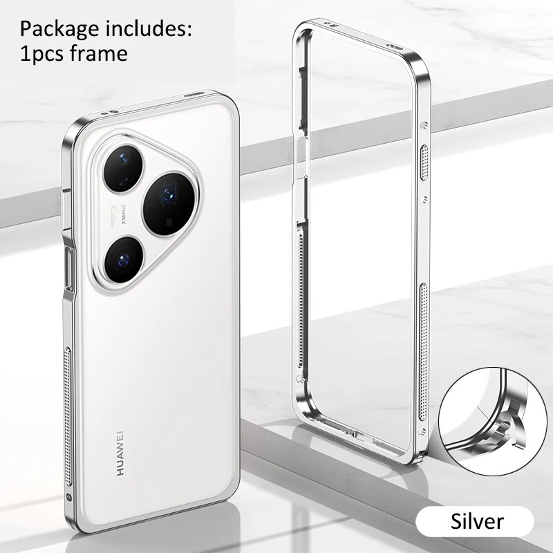 Бампер Huawei Pura 80 Ultra/Pro, Silver