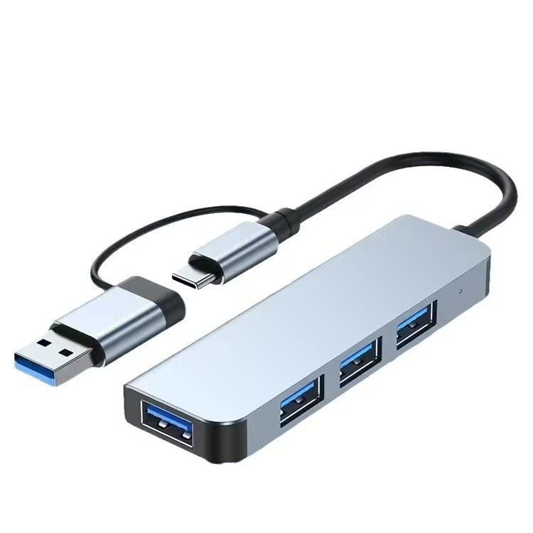 Разветвитель тип-Си 5 в 1 с поддержкой HDMI 4K и портами USB для ноутбука Mac Windows универсальный адаптер