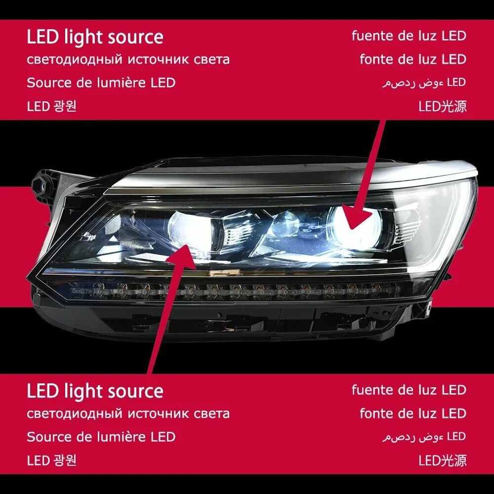 Стилизованные фары для VW Passat US Passat B8 LED фары 2016-2019 фары дневного света сигнальная проекционная линза автомобильная