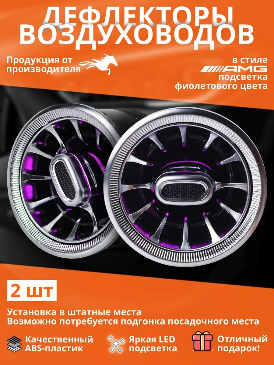 Дефлектор воздуховода Лада Гранта, Гранта FL, Калина, Ларгус тюнинг в стиле АМГ / AMG