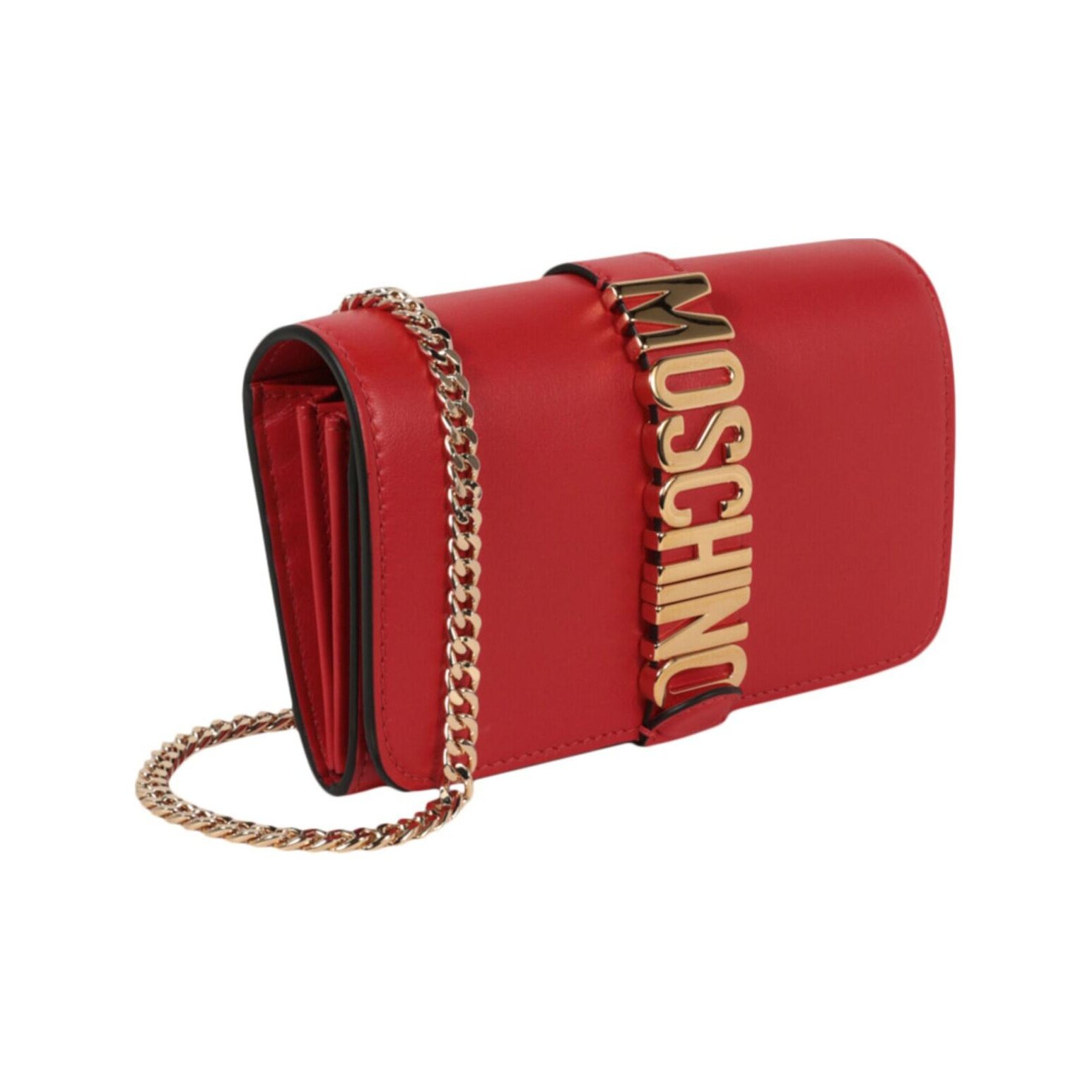 Сумка MOSCHINO, фактура плетеная, красный — фото 1