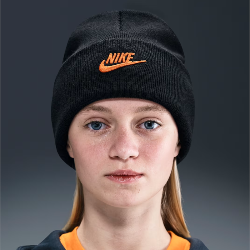 Шапка NIKE для мужчин, размер Ф, черный/оранжевый — фото 1