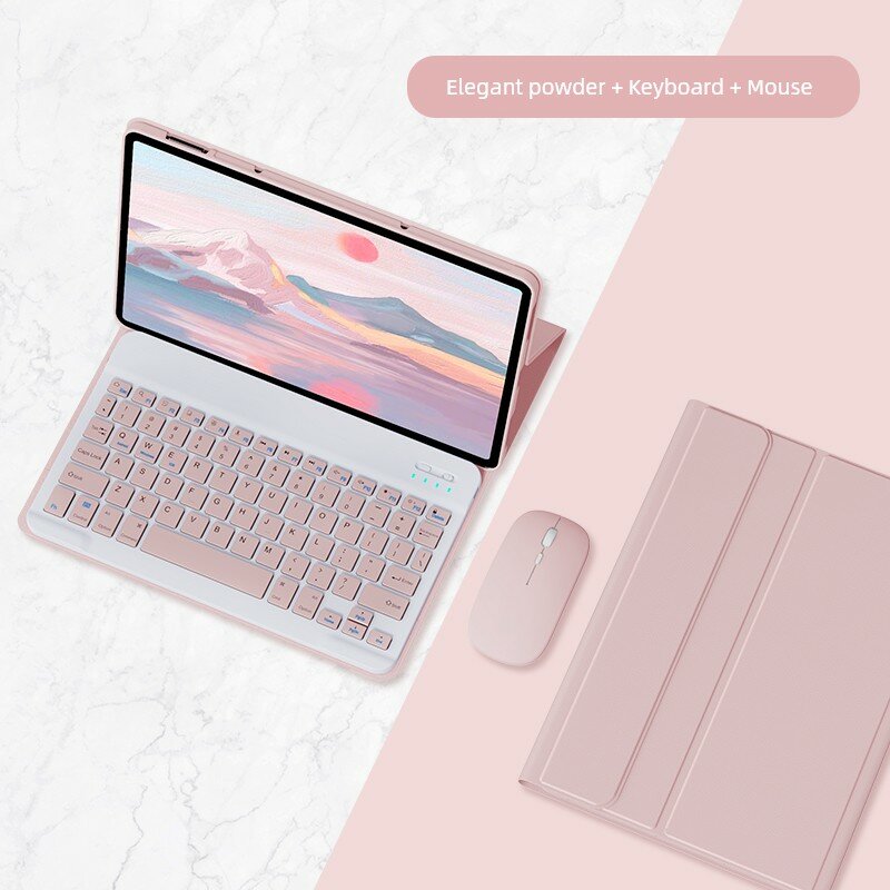Подходит для защитного чехла для клавиатуры Xiaomi Tablet 5/6 с поддержкой Bluetooth, съемной магнитной клавиатурой и