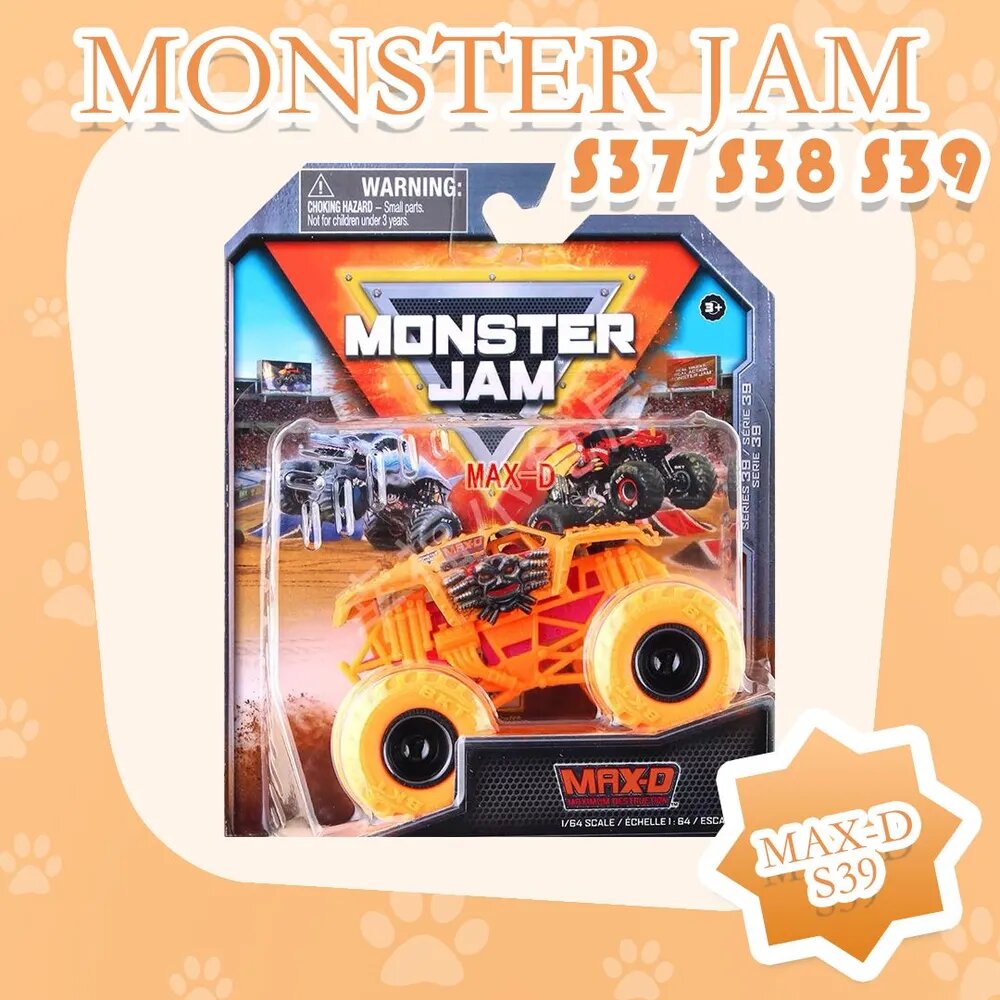 Машинка Spin Master Monster Jam Монстр Трак Мультяшный Aвтомобиль, 2024 новая модель S37 S38 S39, подарок