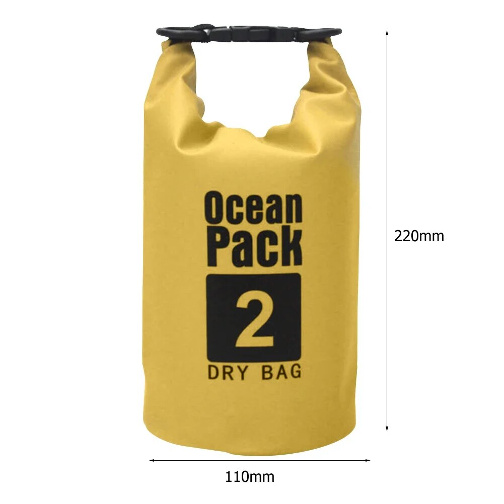 Желтая водонепроницаемая сумка Ocean Pack 2L