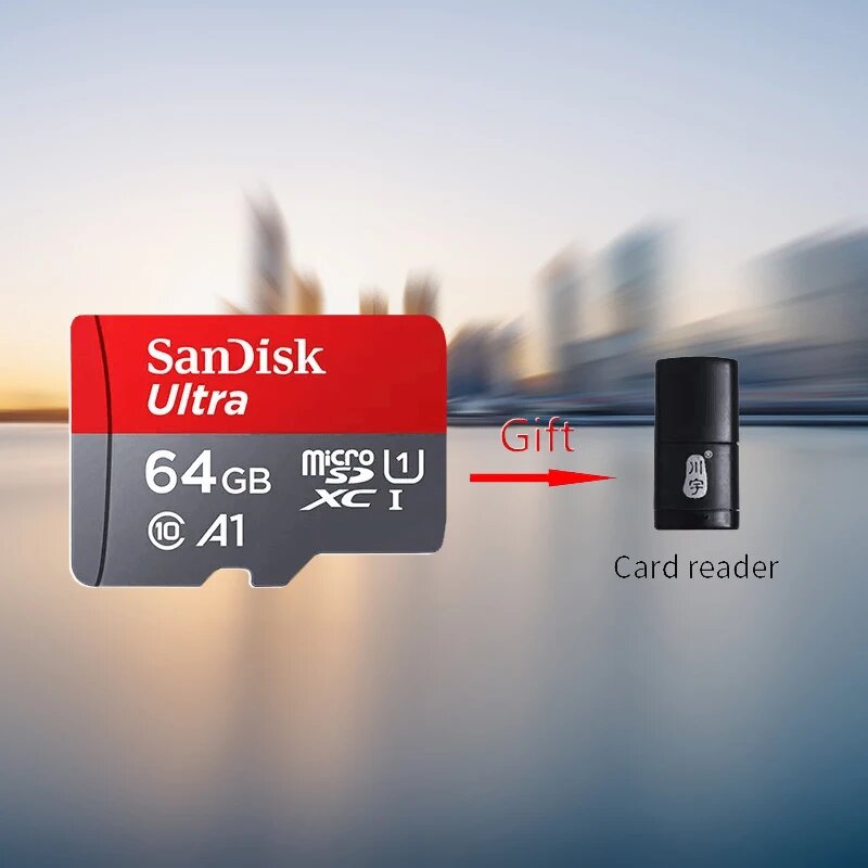 Карта памяти SanDisk Ultra 64GB microSDXC A1 + Card reader