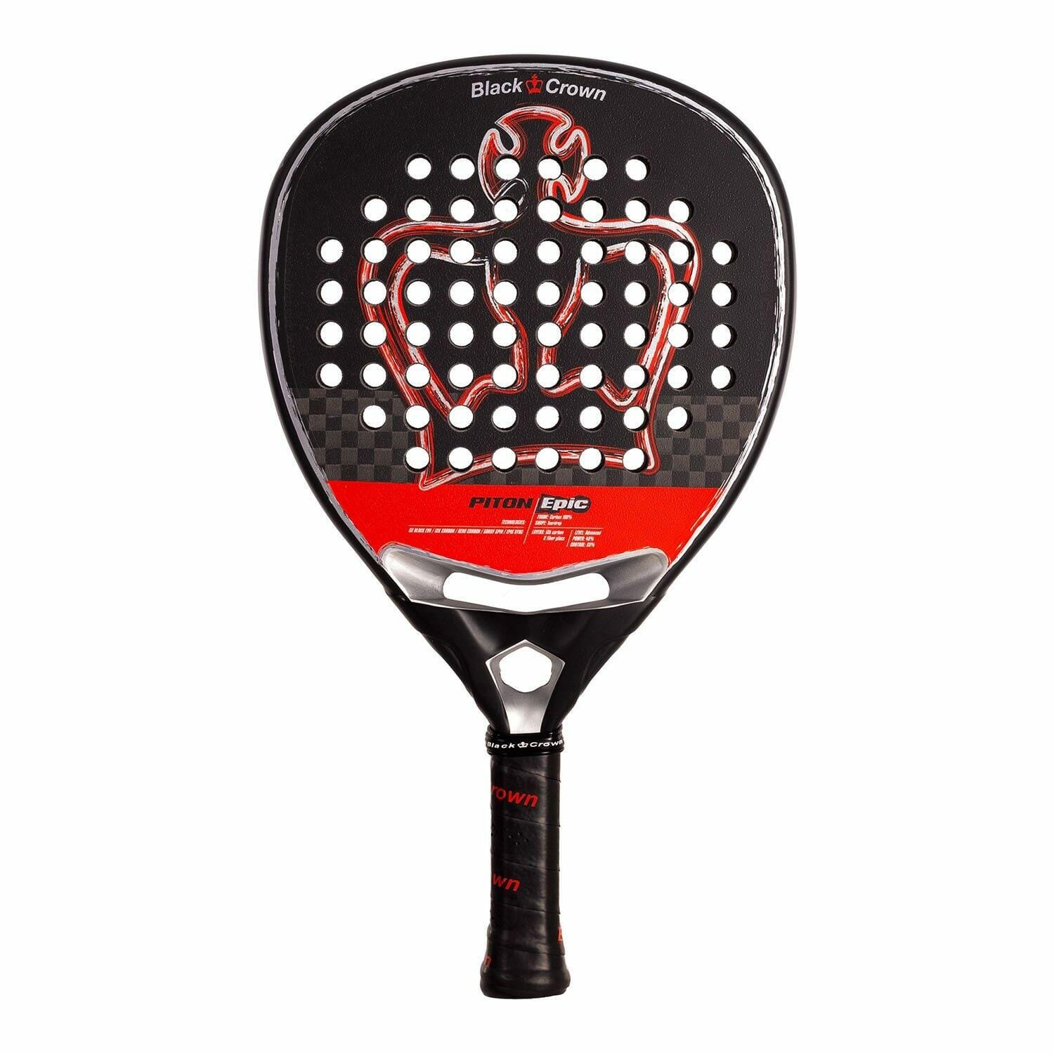 DECATHLON ракетка для падел тенниса Black Crown Piton Epic 2025, черный/красный