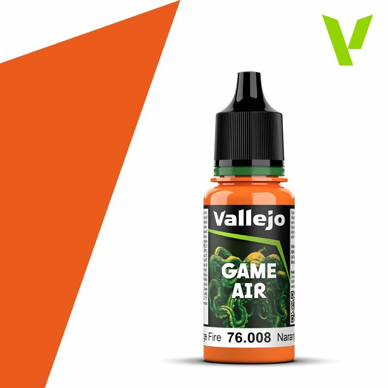 Краска Vallejo серии Game Air: Orange Fire - обновленная формула 2024 76.008