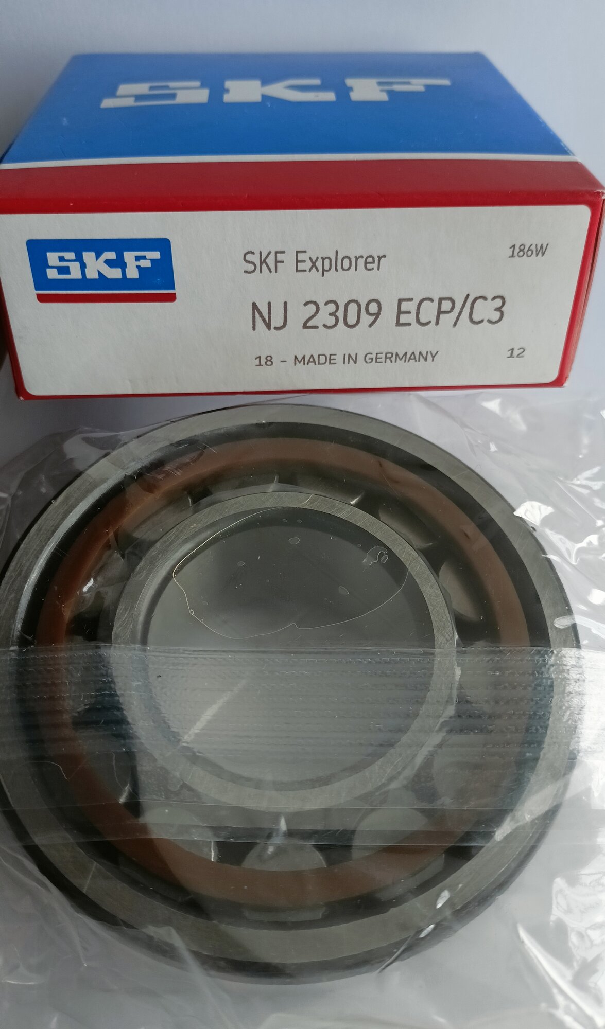Подшипник SKF NJ 2309 ECP/С3 роликовый однорядный цилиндрический (45х100х36)