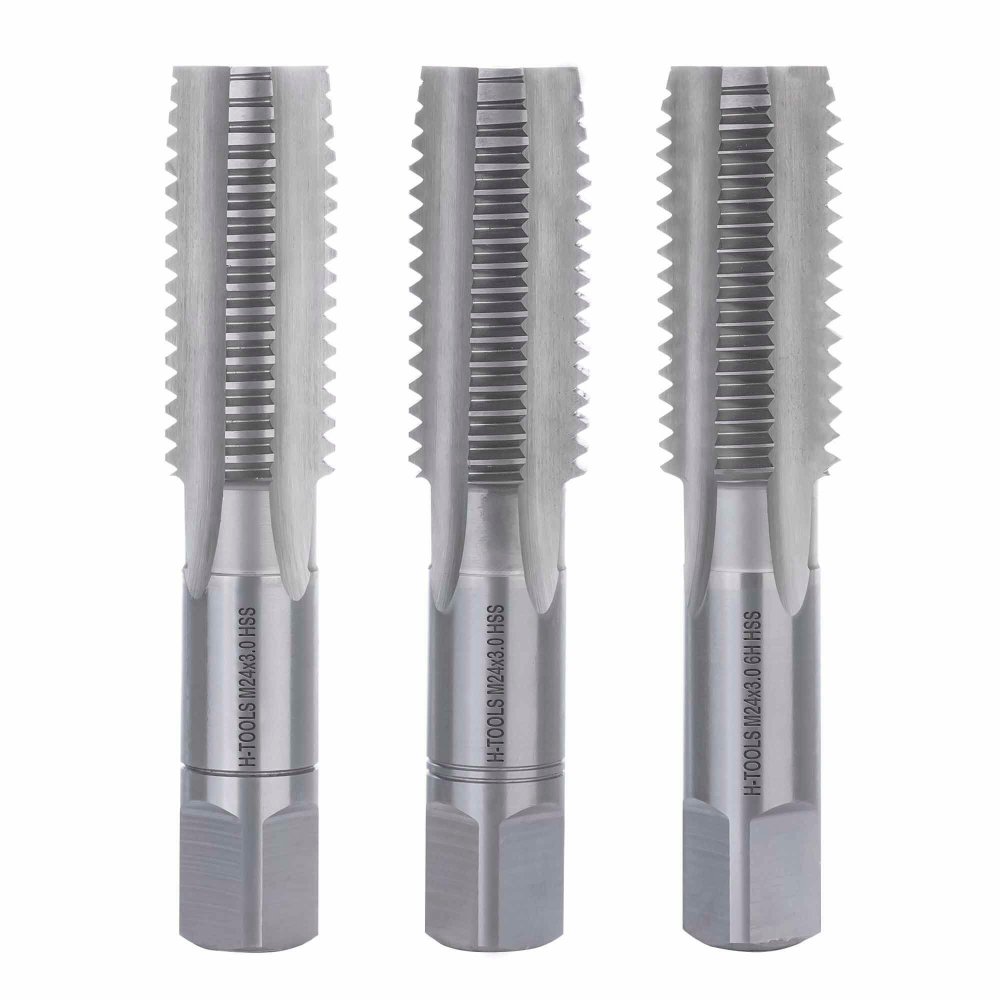 Набор метчиков из 3-х шт. H-Tools М24 шаг 3.0мм DIN352 HSS-G 230240HT