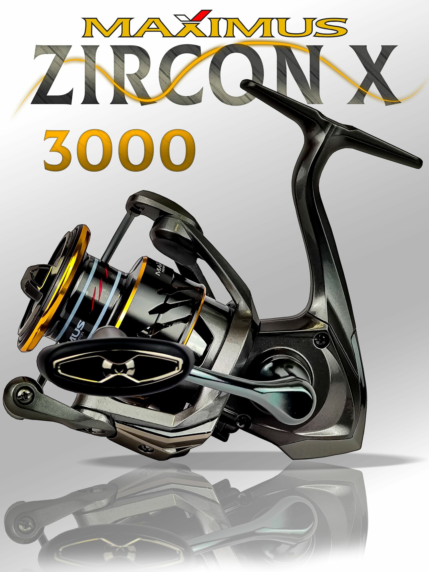 Катушка для спиннинга Maximus Zircon-X 3000 (5+1 подш), катушка для удочки, фидера, рыболовная