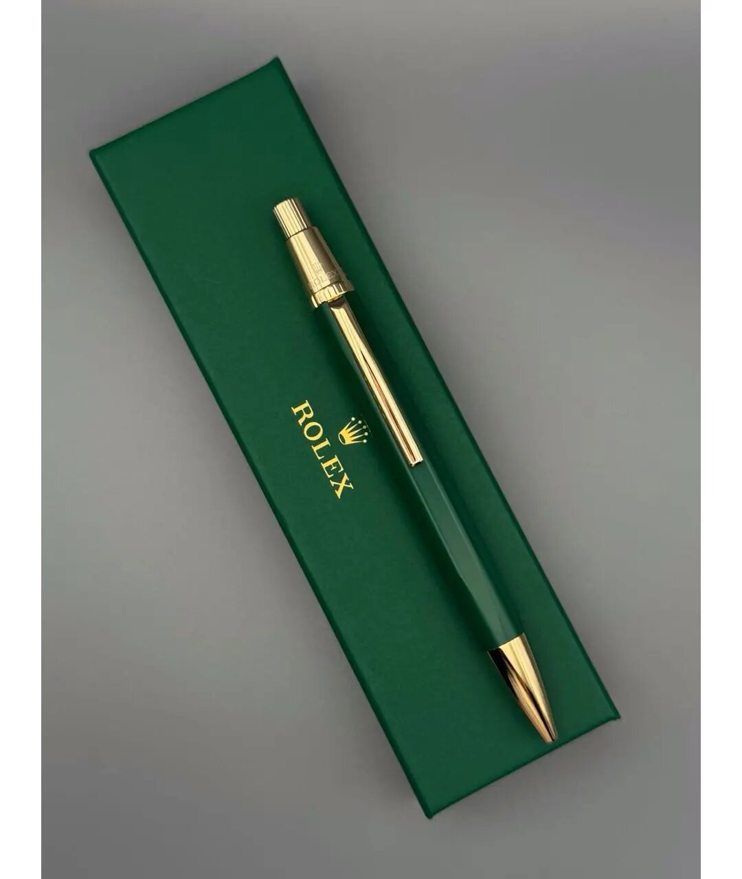 Шариковая металлическая ручка Rolex Зеленая Green (Цвет чернил - черный)
