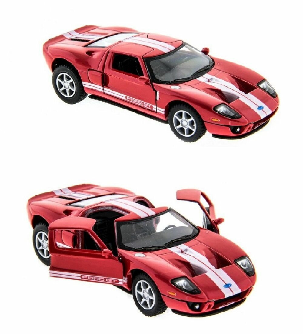 Модель машины Kinsmart "Ford GT 2006", масштаб 1:36, красная, инерционная