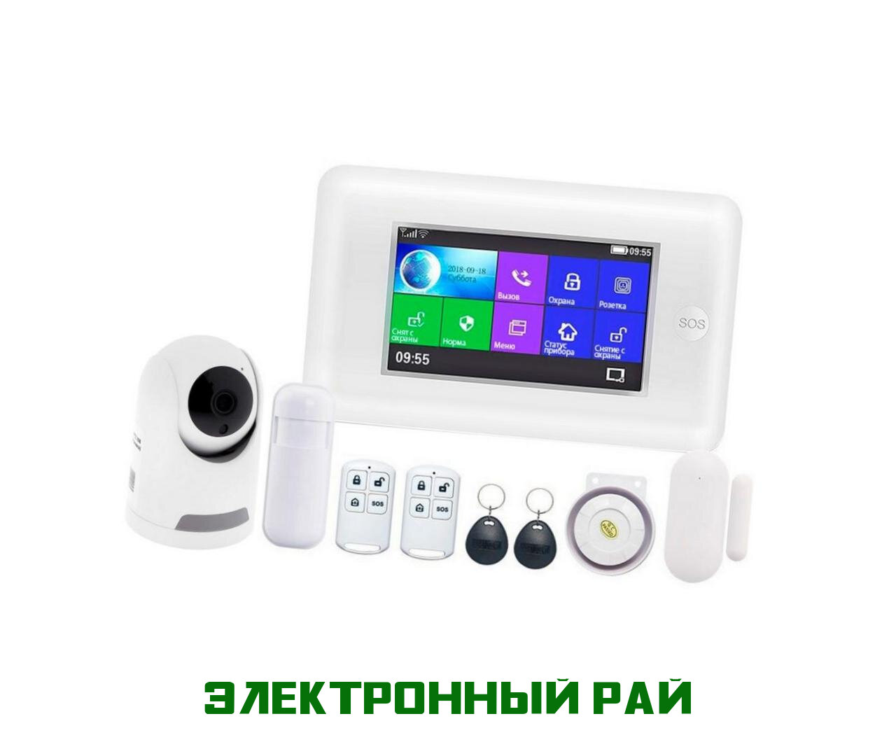 HD-ком-ASW5 266 и Strazh Галактика(GSM) GSM-WI-FI сигнализация с камерой видеонаблюдения. Комплект сигнализации с удаленным управлением. Автономная р