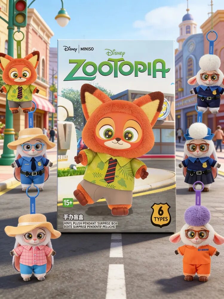Zootopia Зверополис Лабубу Стич Labubu Stitch Игрушка сюрприз Blind Box miniso Zootopia Оригина
