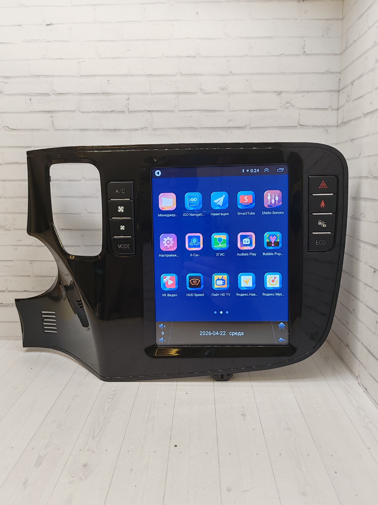 Магнитола андроид Tesla для Mitsubishi Outlander-3 2012-20г/ 8-ядер/4+64гб/Android-Auto/CarPlay