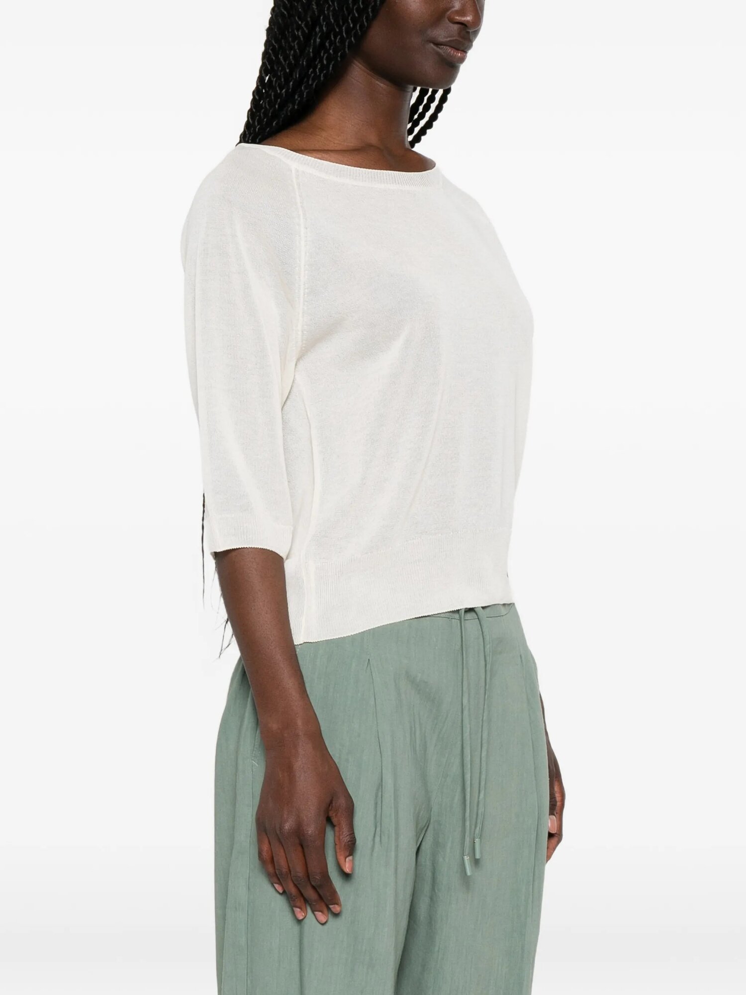 Свитер Marella Raglan-sleeve sweater, размер 46, , разноцветный — фото 1