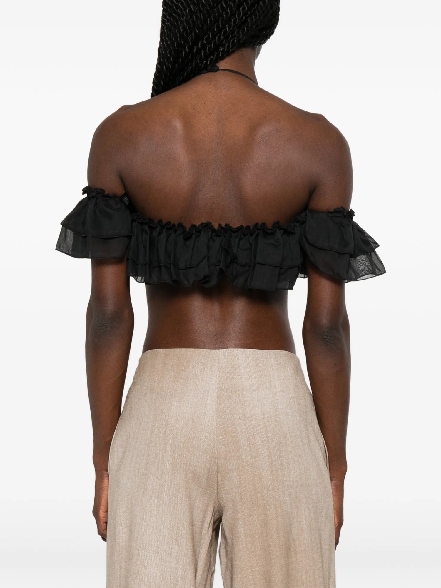 Топ Ermanno Scervino Ruffled halterneck top, размер 44 — фото 1