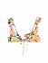 Купальник Floral-print ruffled bikini top