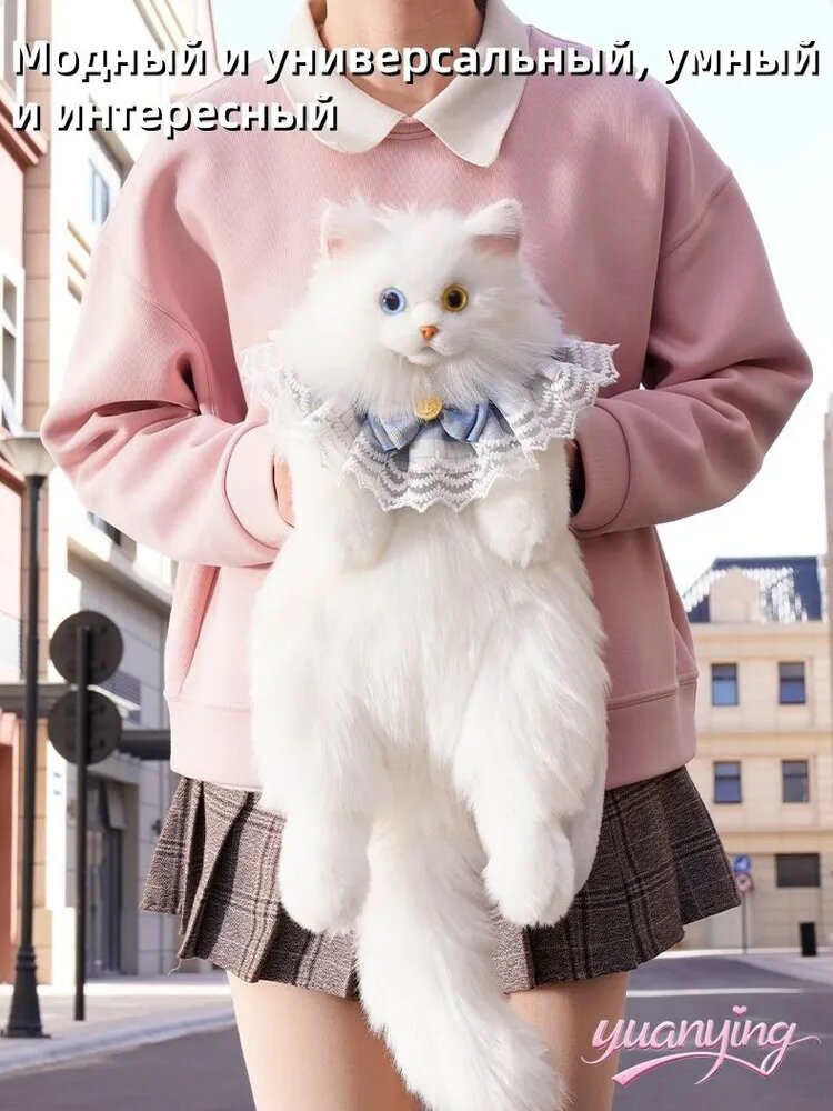 Сумка трансформер-рюкзак из искусственного меха с двумя цветами, модель Pupil Cat, для женщин, из Китая — фото 1