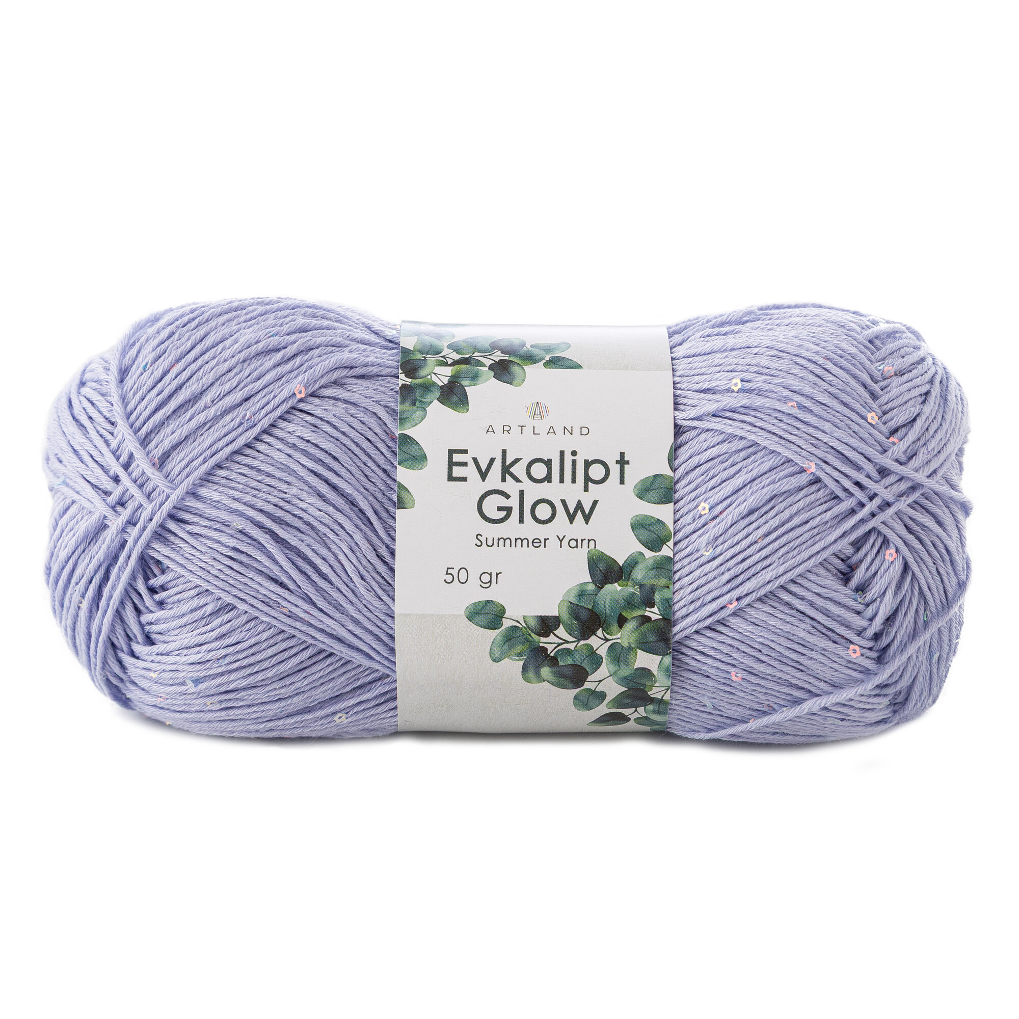 Пряжа для вязания Evkalipt Glow Artland 1 моток (175 м, 50 гр), цвет 04 светло-сиреневый