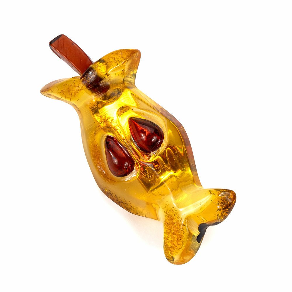 Брошь Amberprofi, янтарь