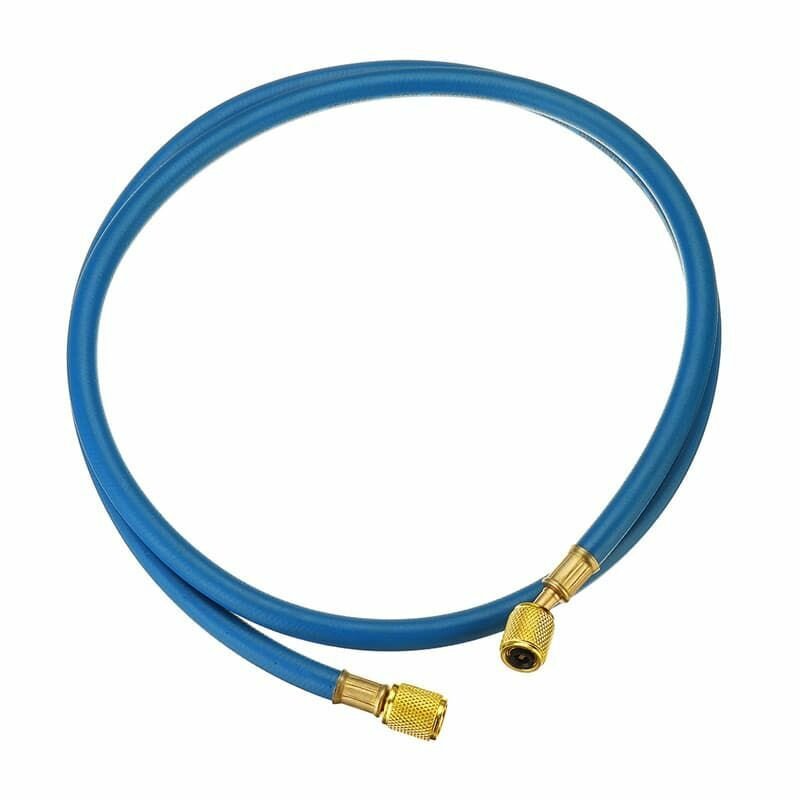 Шланг заправочный 1,2 м DSZH-336-RYB 1/4" SAE x 1/4" SAE до 34 Bar для заправки и вакуумирования кондиционеров