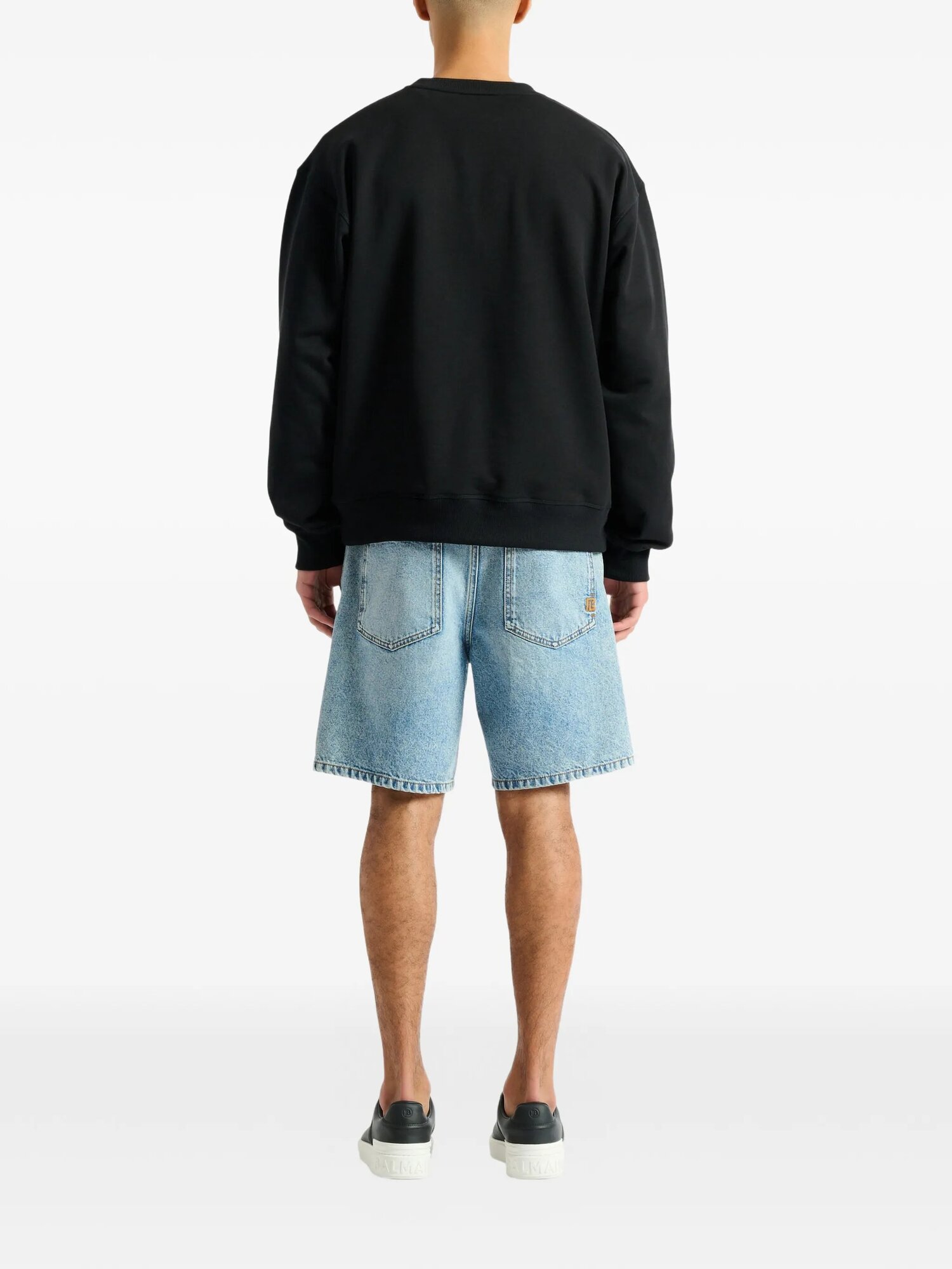 Толстовка BALMAIN Printed Balmain Vine sweatshirt, размер XS, , black/black — фото 1