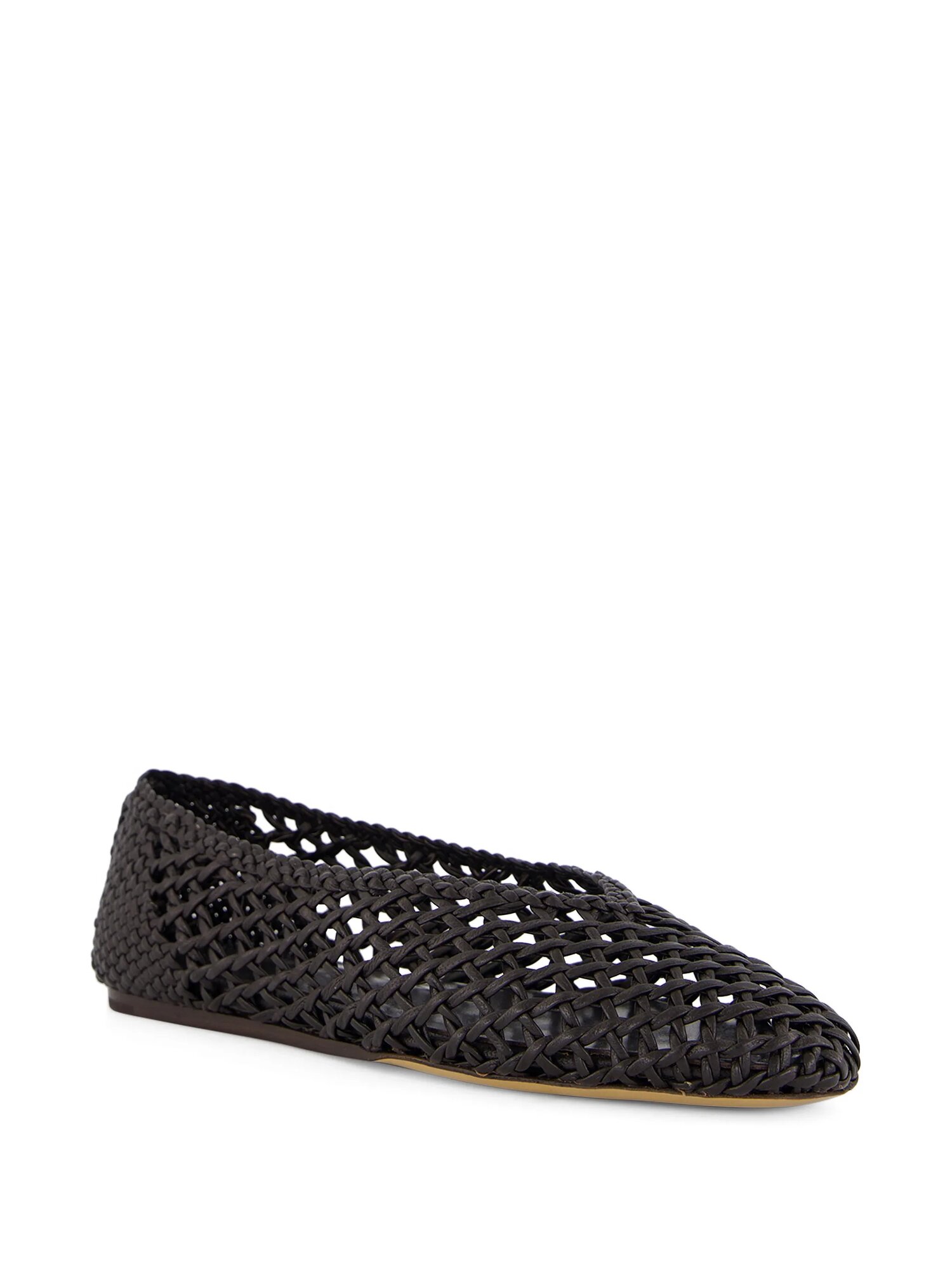Балетки LE MONDE BERYL Regency knotted leather ballet flats, размер 39, brown — фото 1