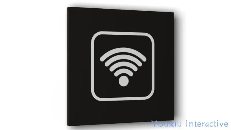 Табличка "Wi-Fi", Матовая линейка, цвет Черный, 10 см х 10 см