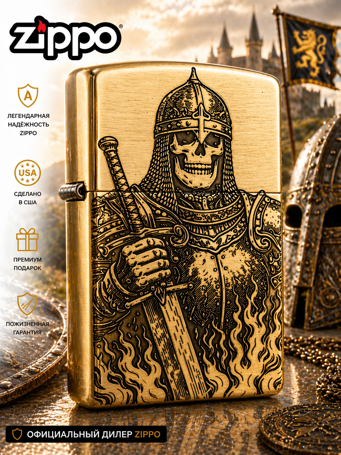 Зажигалка Zippo с гравировкой