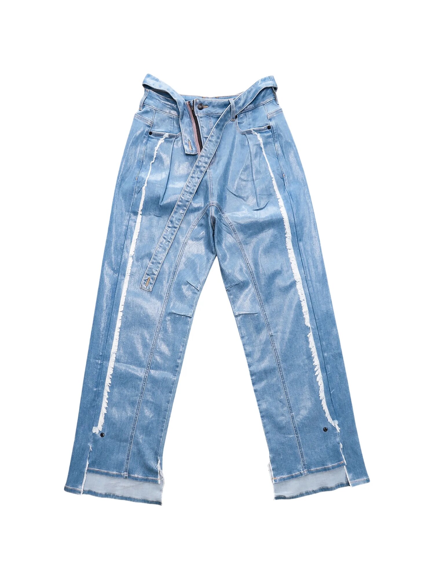 Джинсы Distressed metallic-effect jeans 