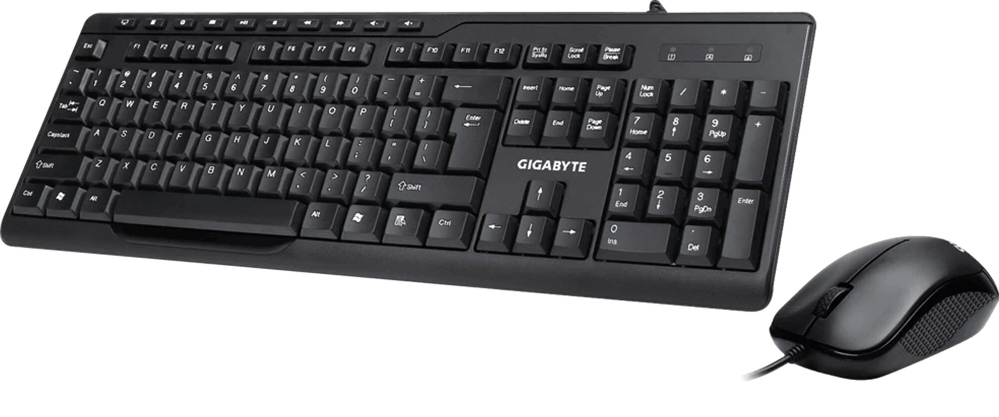 Комплект GIGABYTE GK-KM6300, клавиатура и мышь, интерфейс USB, черный