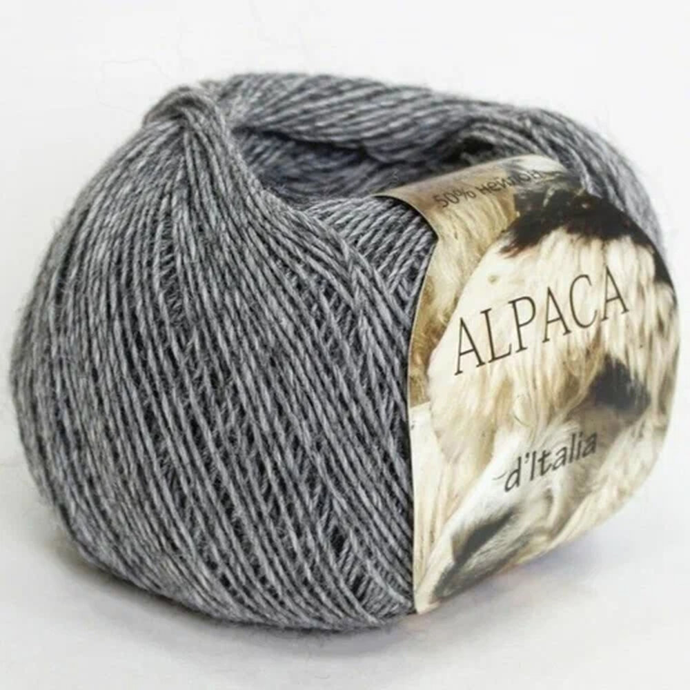 Пряжа для вязания Seam Alpaca d'italia 0519 серый 50 гр/300 м 50% альпака, 50% нейлон